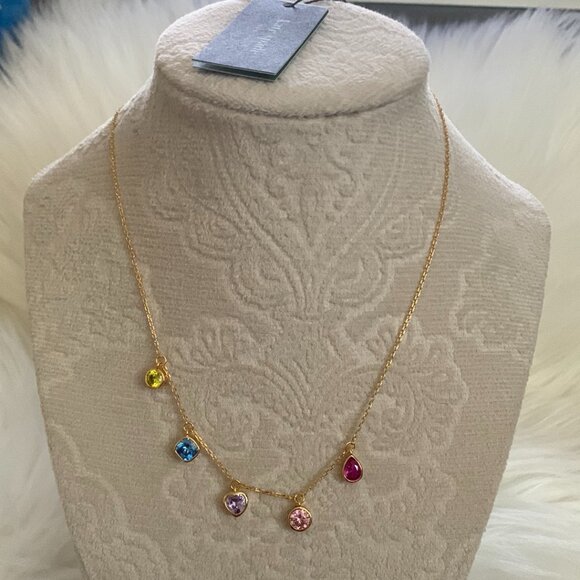 kate spade | Jewelry | Kate Spade Bubbly Bezel Frontal Necklace In ...